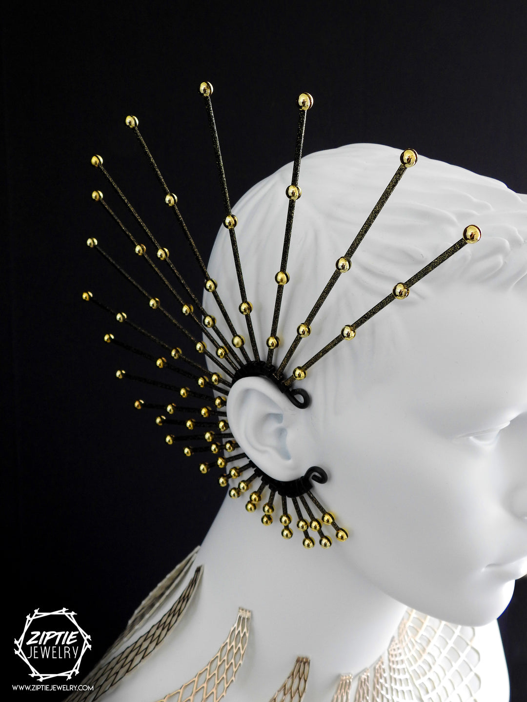 Gold Spike Ear Cuff by Ziptie Jewelry – ZiptieJewelry