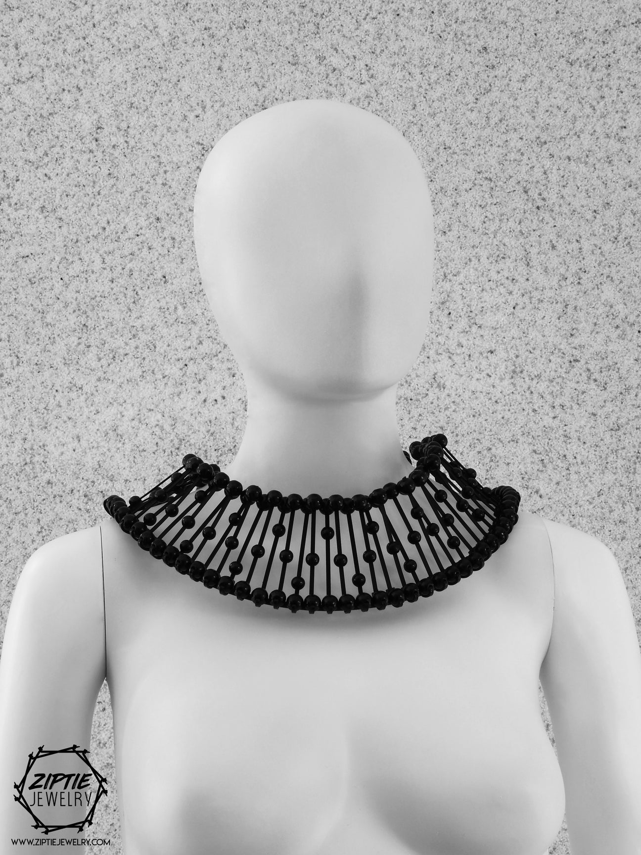 Futuristic Bead Necklace by Ziptie Jewelry – ZiptieJewelry