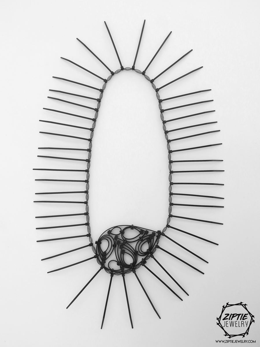 Oval Spike Necklace by Ziptie Jewelry – ZiptieJewelry