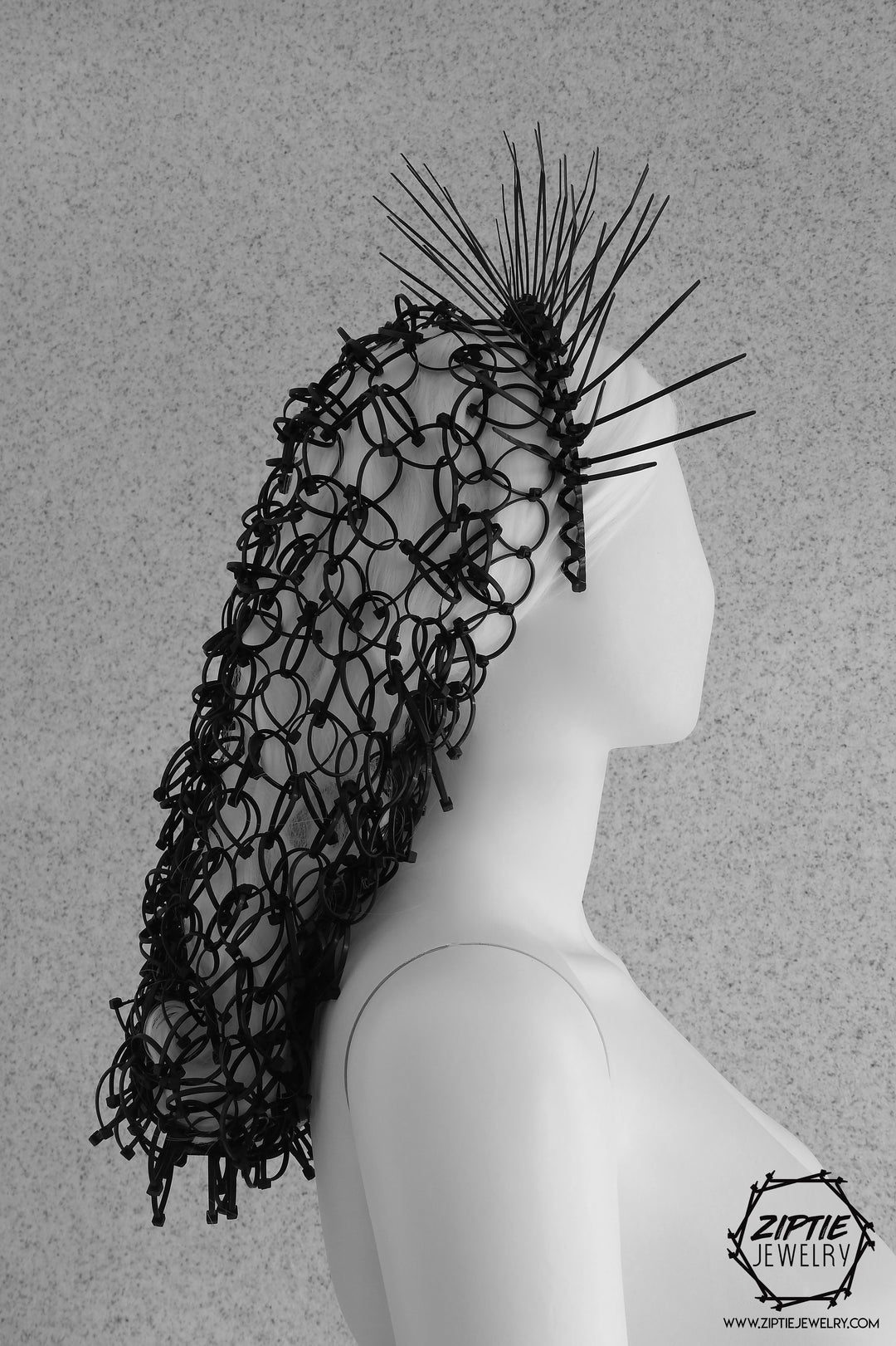 Spiked Crown with Hair Net by Ziptie Jewelry – ZiptieJewelry