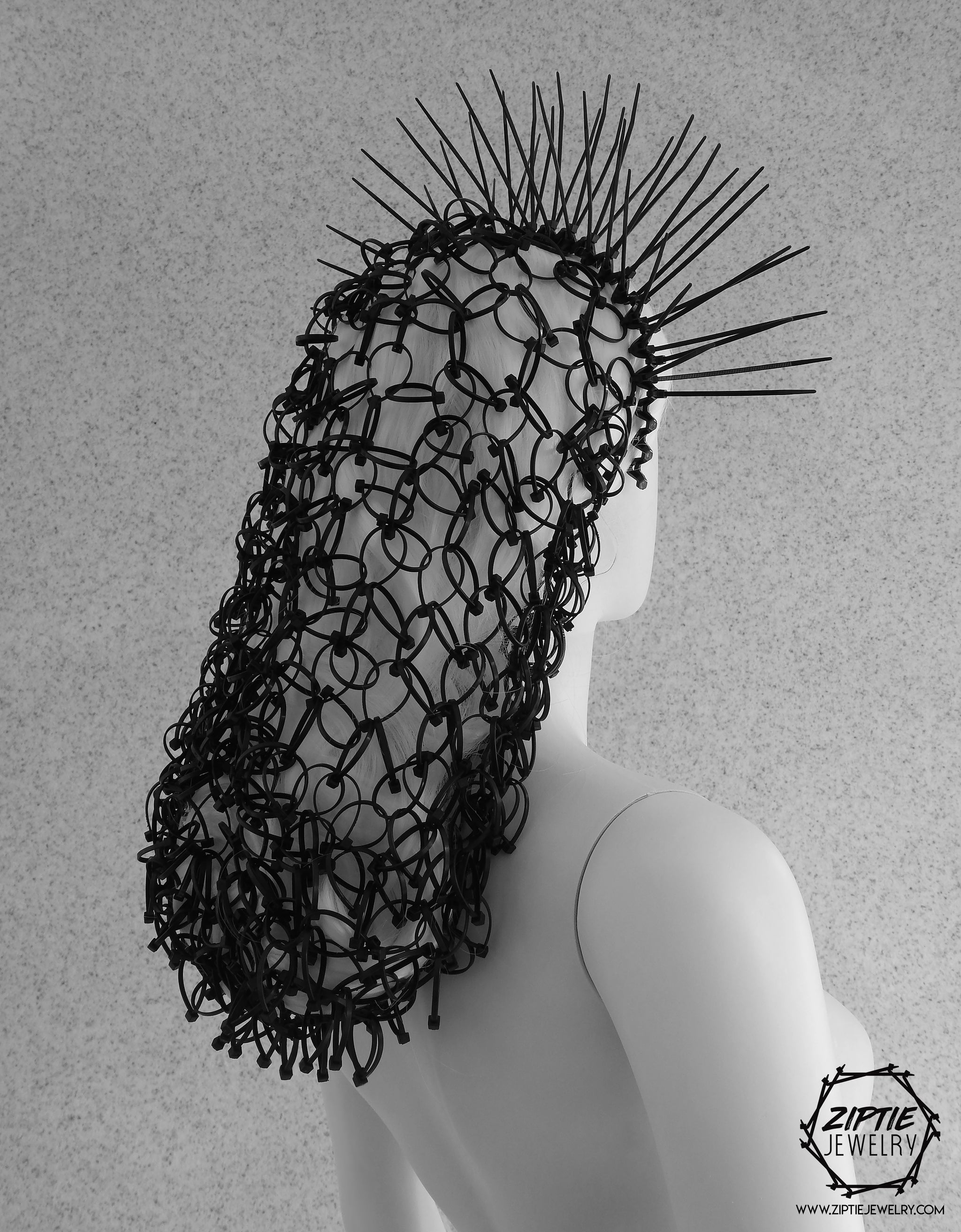 Spiked Crown with Hair Net by Ziptie Jewelry – ZiptieJewelry
